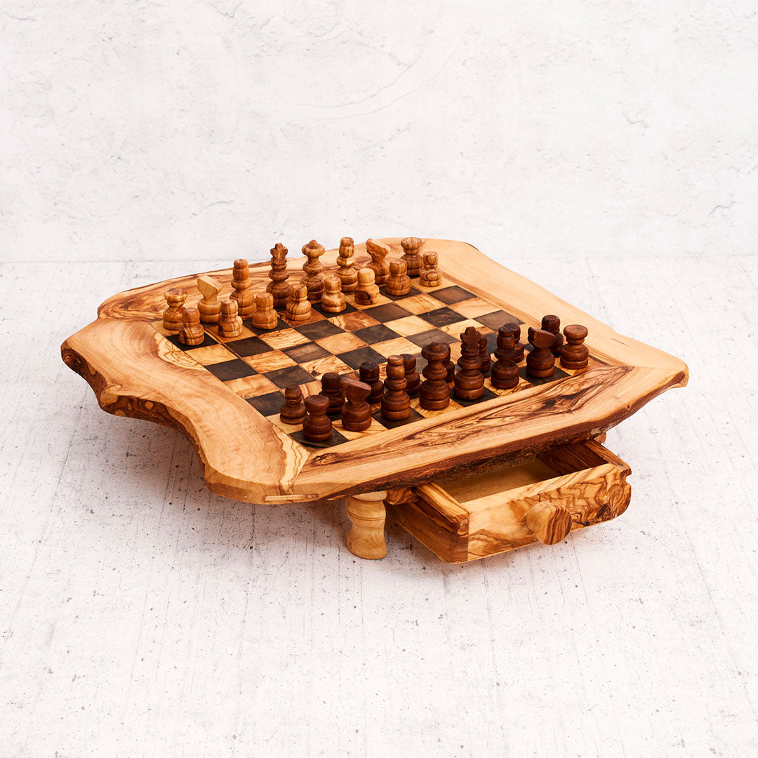 Olive Wood Chess Set – Handcrafted Italian Masterpiece – Sweetaly